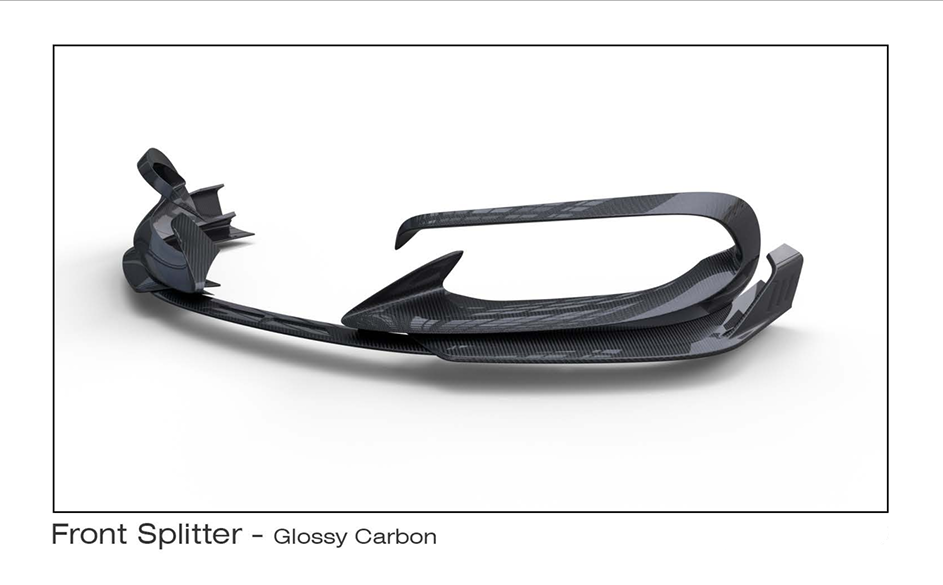 Duke Dynamics Carbon Fiber Front Splitter for Ferrari 296 GTB 2021 ...